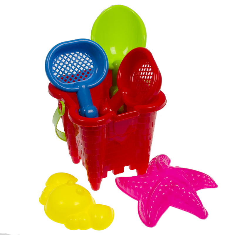 TOY BEACH BUCKET SET 008694 RED